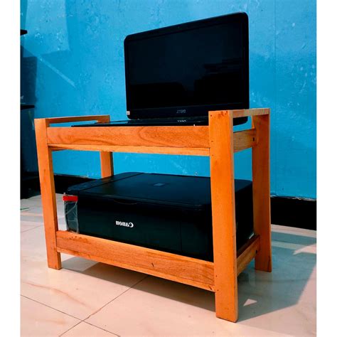 Jual Meja Laptop Dan Printer Organizer Rak Kayu Susun Minimalis Kuat Kokoh Dan Tebal Shopee