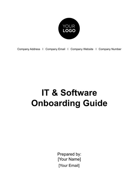 Free It And Software Onboarding Guide Hr Template To Edit Online