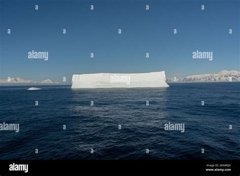 Large Tabular Table Iceberg In Southern Ocean Off Antarctic Peninsula