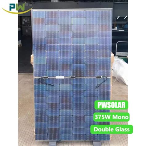 The Lowest Price Solar Panels Price 375w Double Glass Bifacial Mono