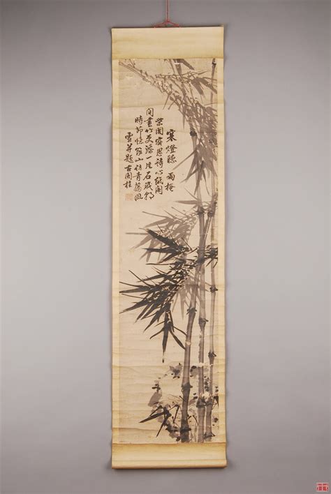 清黄玉柱墨竹四屏 玉林市博物馆