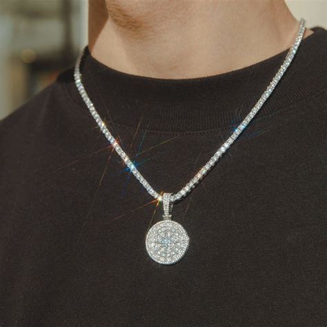 925 Iced Compass Pendant Cernucci Us