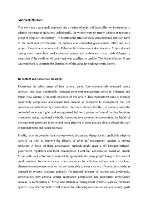 Summary Approach Example Of Summarizing Approachmethods This Work