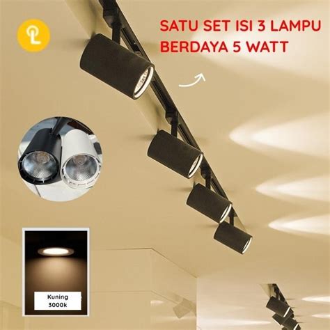 Jual Paket Lampu Sorot W Set Isi Rel M Track Light Rel Spotlight Shopee Indonesia
