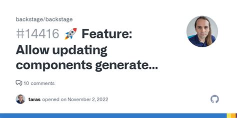 🚀 Feature Allow Updating Components Generated From Scaffolder