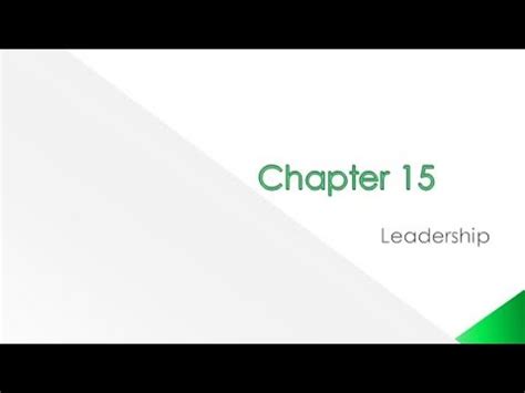 Leadership | Chapter 15 | Daft Management 12th Edition | Principles of ...