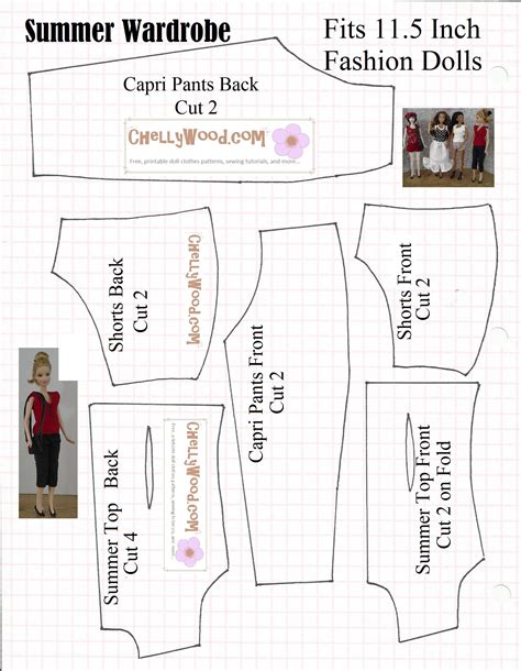 Template Printable Barbie Clothes Patterns Printables