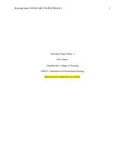 Scholarly Paper Phase 1 Docx Running Head SCHOLARLY PAPER PHASE 1