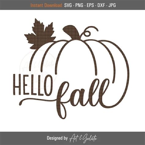 Hello Pumpkin Svg Hello Fall Svg Happy Thanksgiving Svg Pumpkin Svg