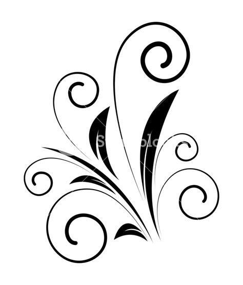 Decorative Swirl Vector Design Element Royalty Free Stock Image