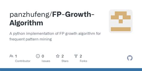 Github Panzhufengfp Growth Algorithm A Python Implementation Of Fp Growth Algorithm For