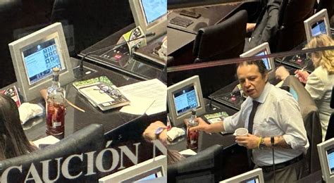 Captaron A Diputado De Morena Sirviéndose Copa En Pleno Senado📸