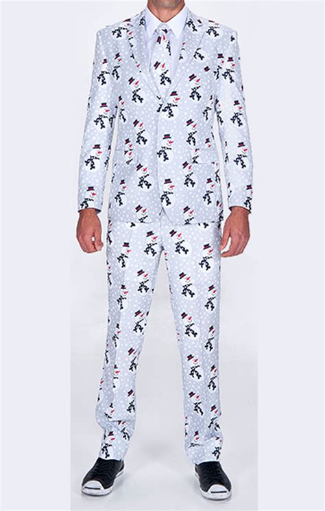 Braveman Ugly Christmas Suit With Matching Tie