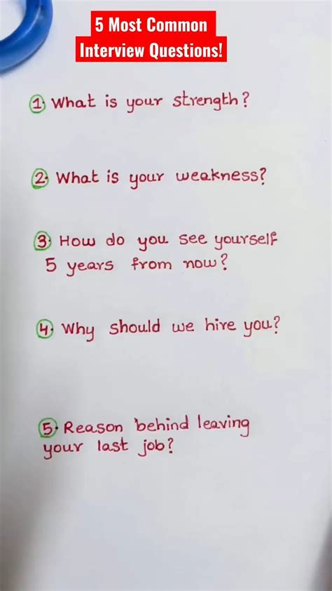 5 Most Common Interview Questions U John 2s