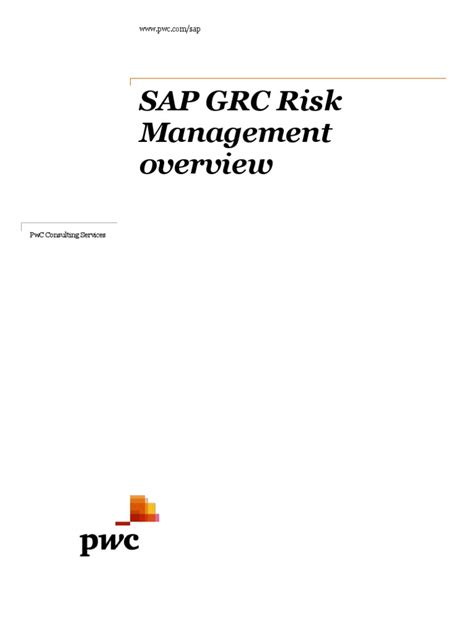 Pwc Grc Sap Risk Management Overview Insiders Pdf