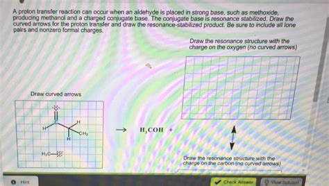 Solved A Proton Transfer Reaction Can Occur When An Aldehyde