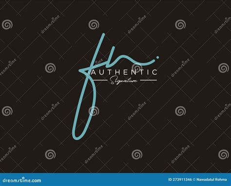 Letter FN Signature Logo Template Vector Stock Vector Illustration Of