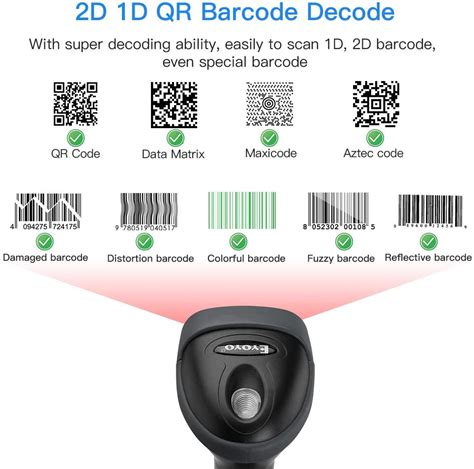 Eyoyo Ey H2 Handheld Usb 2d Barcode Scanner Qr Pdf417 Data Matrix 1d