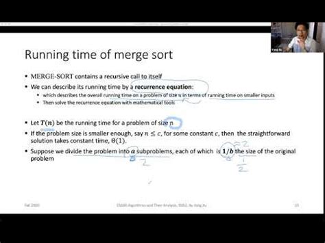 CS560 Algorithms And Their Analysis Running Time Analysis Of MERGE