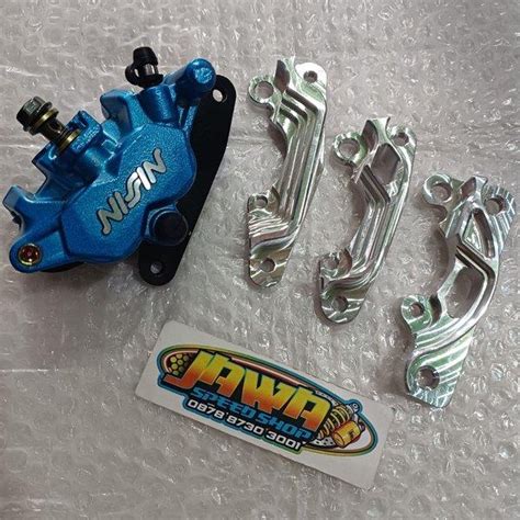 Jual Kaliper Nissin 2P Braket Almu Cnc Pnp Shok Standar Mio Supra 125