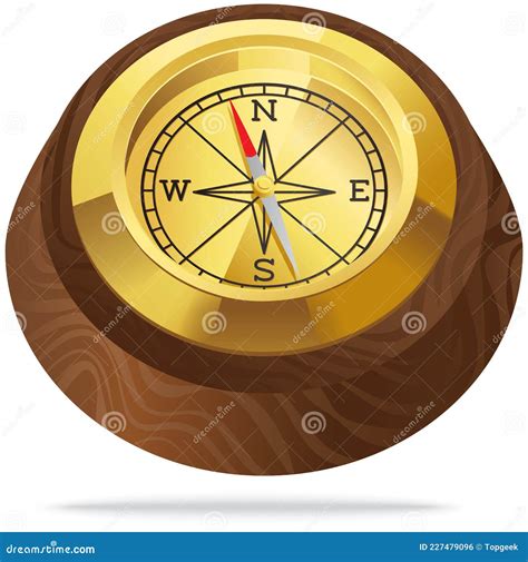 Compass Device For Determining The Countries Of The World Flat Vector