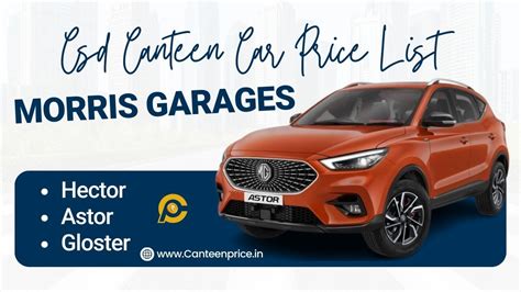 CSD Canteen MG Car Price List CanteenPrice