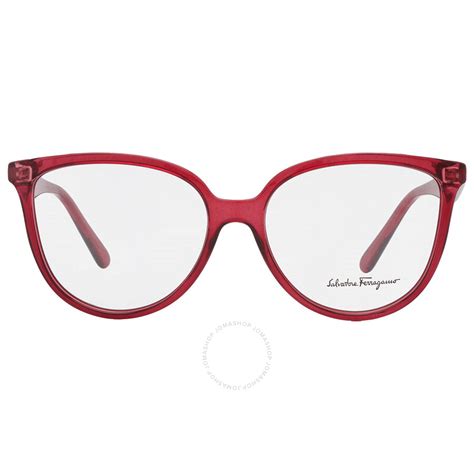 Salvatore Ferragamo Ladies Red Rectangular Eyeglass Frames Sf287461356 Sf2874 613 56