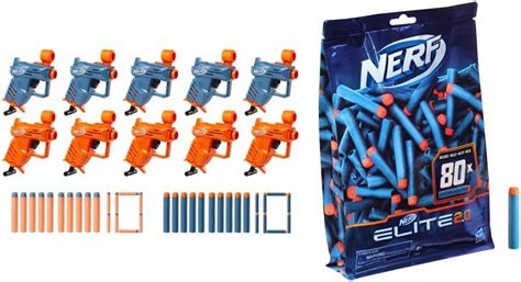 Nerf Elite Ace Sd 1 Party Pack 10 Blasters 20 Darts Nerf Elite 2