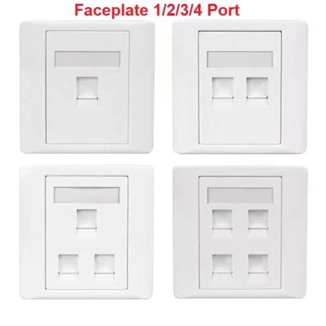 Rj45 Cat5e Cat6 1 2 3 4ports Faceplate Data Wall Socket Outlet Faceplate 1gang2gang Rj45 Wall