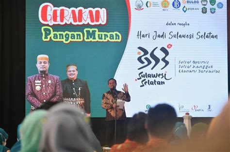 Pemprov Sulsel Gelar Gerakan Pangan Murah Untuk Memperkuat Ketersediaan Pangan Dan Antisipasi