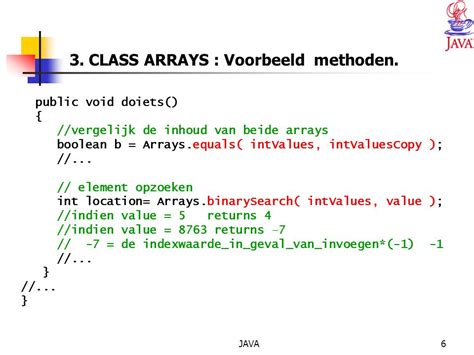 JAVA1 H 22 COLLECTIONS FRAMEWORK 1 INLEIDING Collections Framework