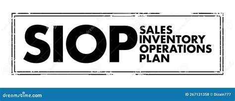 Siop Sales Inventory Operations Plan Acronym Business Concept