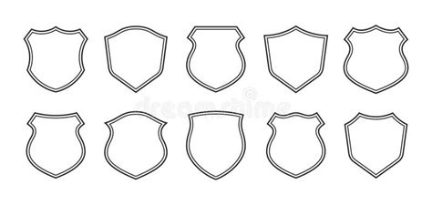 Badge Patches Vector Outline Templates Sport Club Military Or