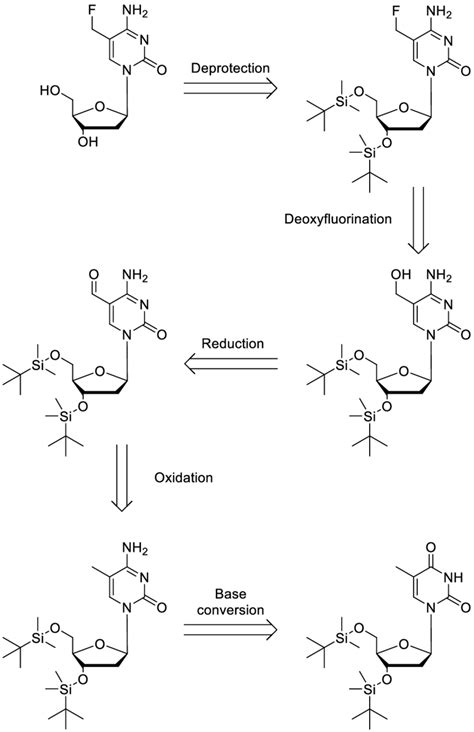 Retrosynthesis Of The 5 Fluoromethyl 2 Deoxycytidine Nucleoside