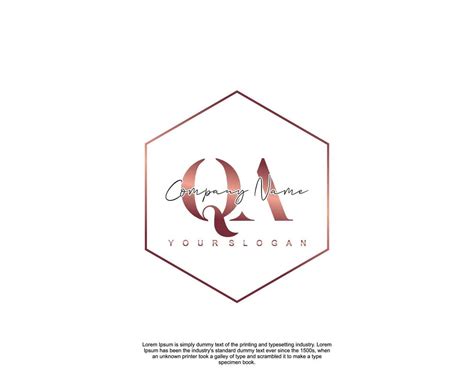 Initial Letter Qa Feminine Logo Beauty Monogram And Elegant Logo Design Handwriting Logo Of