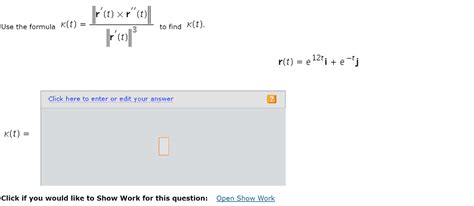Solved Use The Formula K T R T Times R T R