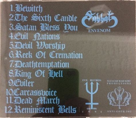 Sabbat Envenom Cd Importado Nwn Brazilian Ritual Records