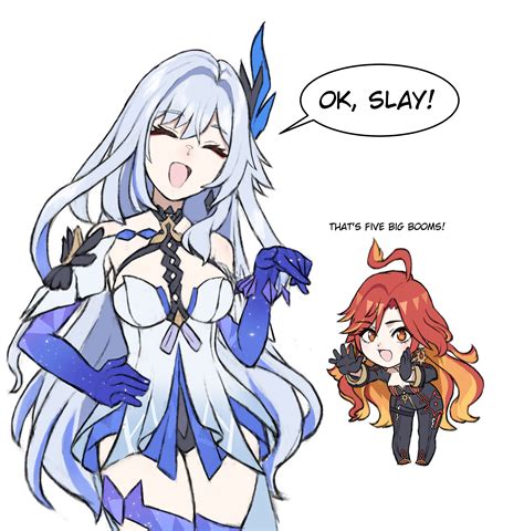 Mavuika And Skirk Genshin Impact Drawn By Grimmelsdathird Danbooru