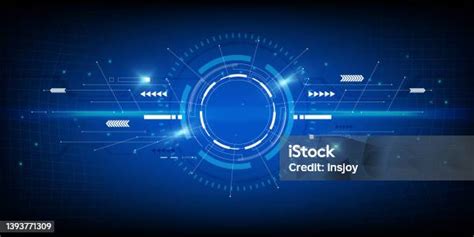 Technology Circular Dashboard Hud Design Concept向量圖形及更多圖示圖片 圖示 掃描