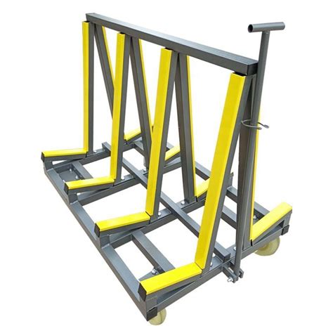 500kg Portable Glass Transport Rack Board Storage Trolley Steel Trolley