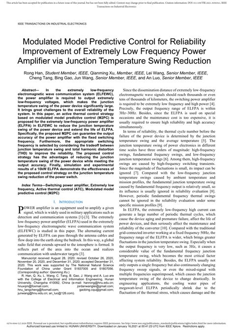 Pdf Modulated Model Predictive Control For Reliability Improvement Of