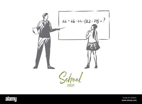 Math Lesson Concept Sketch Isolated Vector Illustration Stock Vector Image And Art Alamy