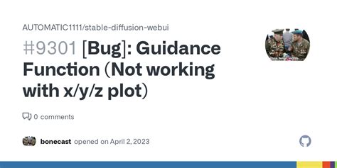 Bug Guidance Function Not Working With X Y Z Plot Issue 9301