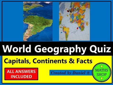 World Geography Quiz Teaching Resources World Geography Quiz Geography Quiz World Geography