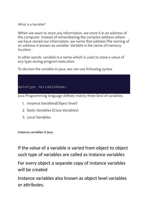 What Is A Variable Java Concepts What Is A Variable When We Want What Is A Variable Java Concepts What Is A Variable When We Want