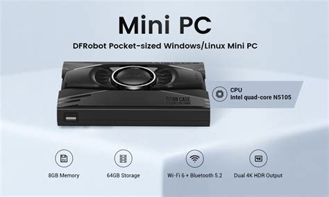 Dfrobot Pocket Sized Windowslinux Mini Pc 8gb Ram64gb Emmc Køb Her