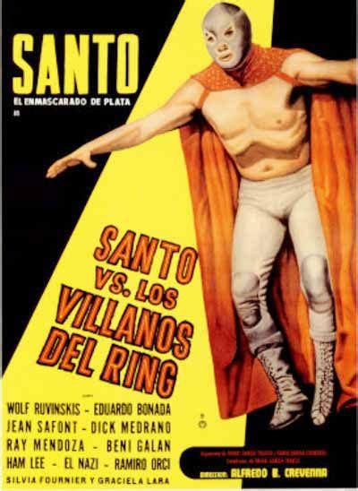 El Santo Vs Los Villanos Del Ring Cinema Posters Luchador Santos