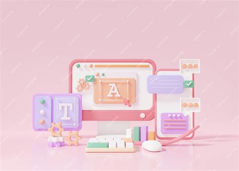 premium photo 3d render ui ux design concept mobile application