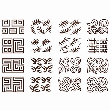 Premium Photo A Close Up Of A Set Of Different Designs On A White