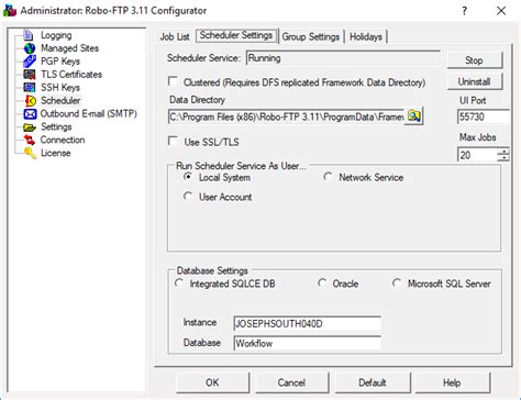 Robo Ftp Users Guide Robo Ftp Framework Configuring The Framework